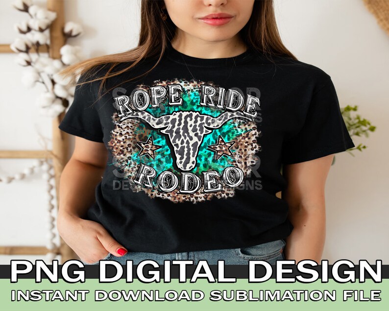 Rope Ride Rodeo PNG, Rodeo PNG, Bull PNG, Rodeo Sublimation, Digital ...