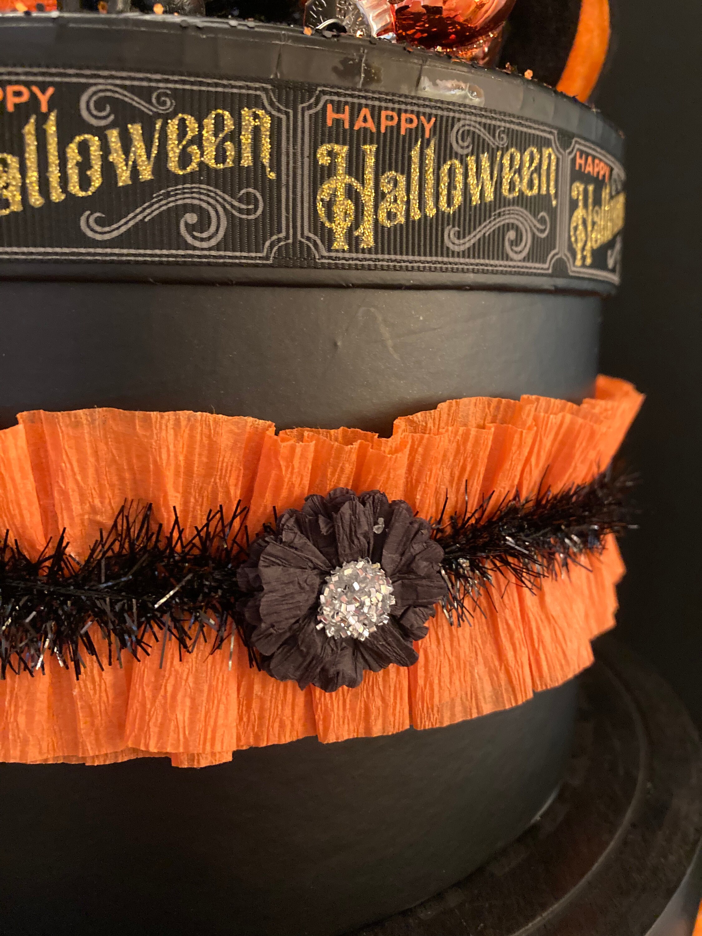 Halloween Assemblage Vintage Style Orange and Black - Etsy