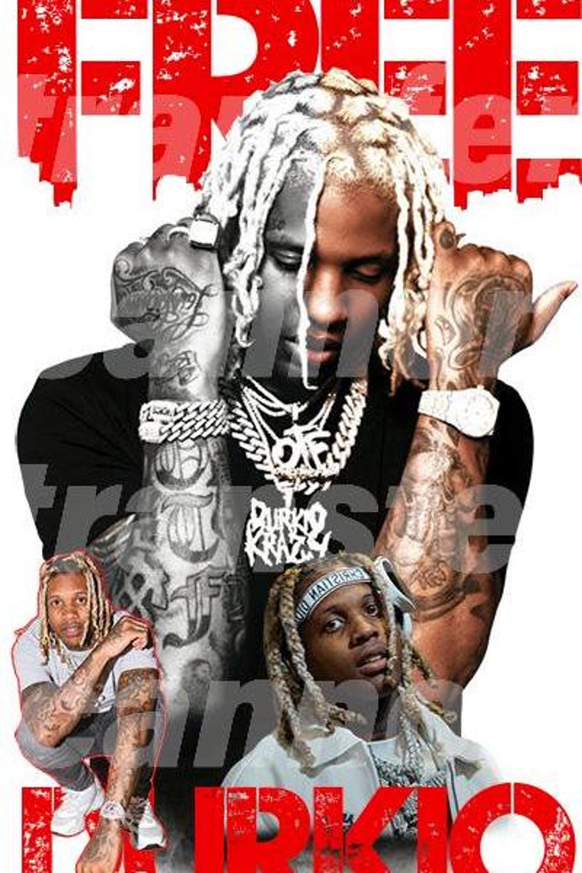 4 PACK Free Lil Durk Png - Etsy