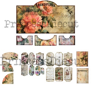 Digital Junk Journal Folio Kit Junk Journal Printables Pockets and Tags ...