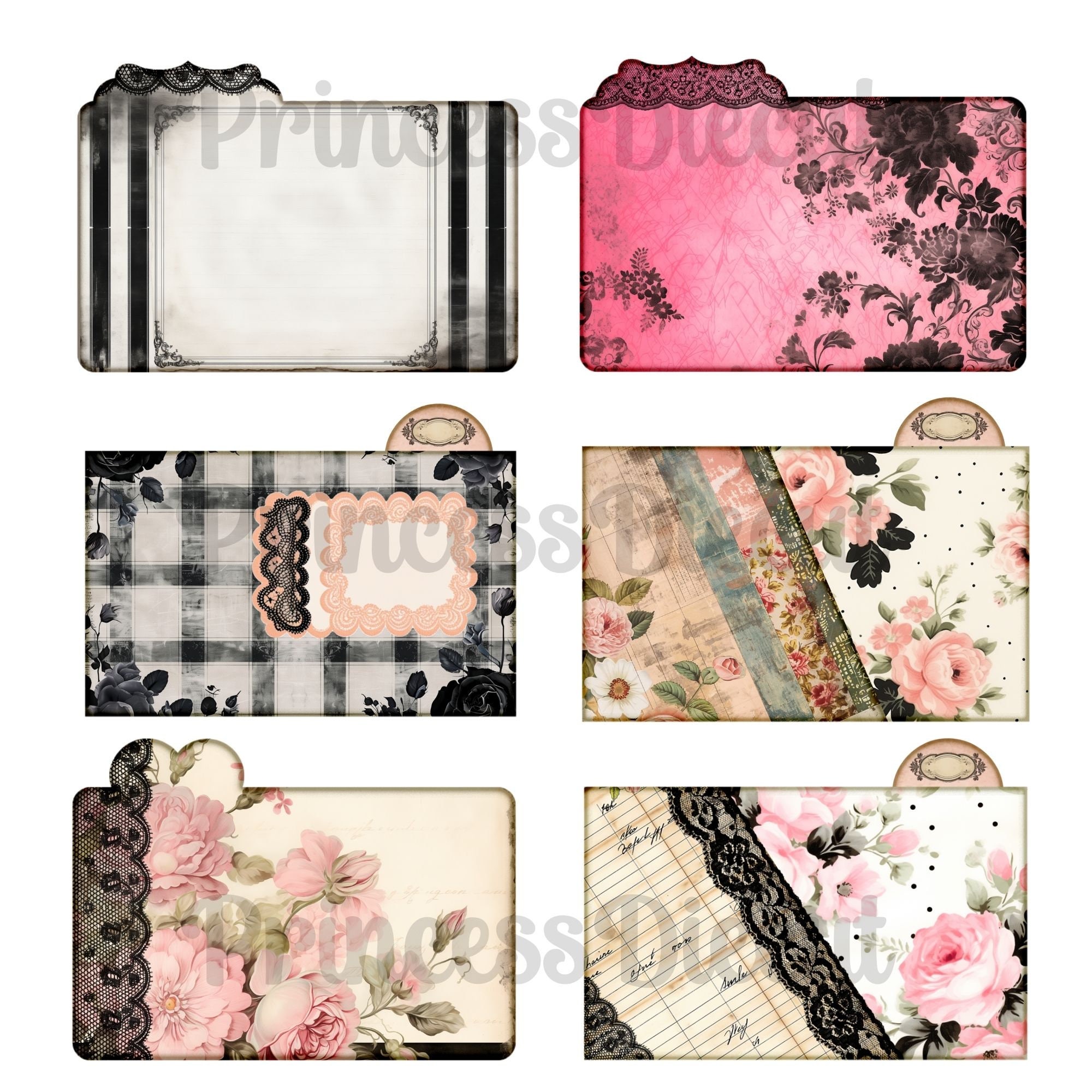 Love Letters Printable Junk Journal Pocket Kit With Extra Large Folder ...