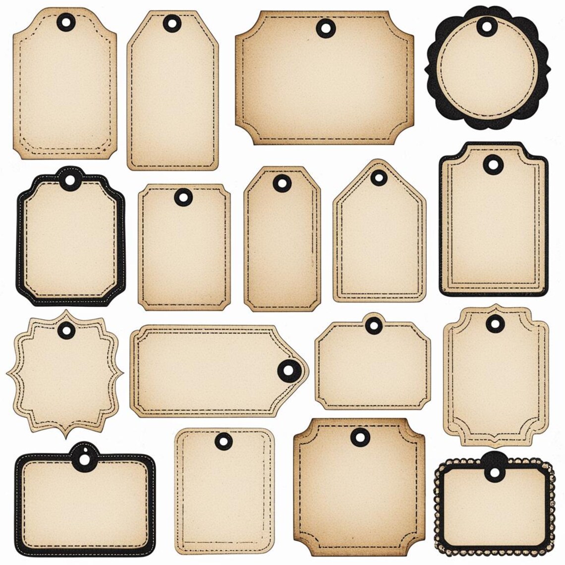 Junk Journal Printable Fussy Cut Tags 10 Page Bundle Clipart, for ...