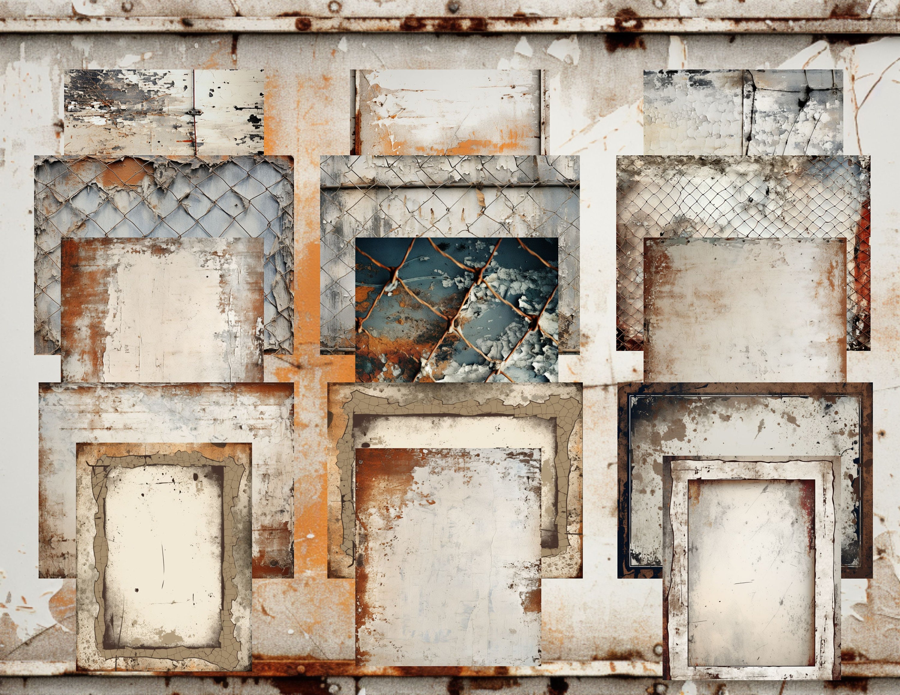 Industrial Grunge Journal Pages Printable Stationery | Background Pages ...