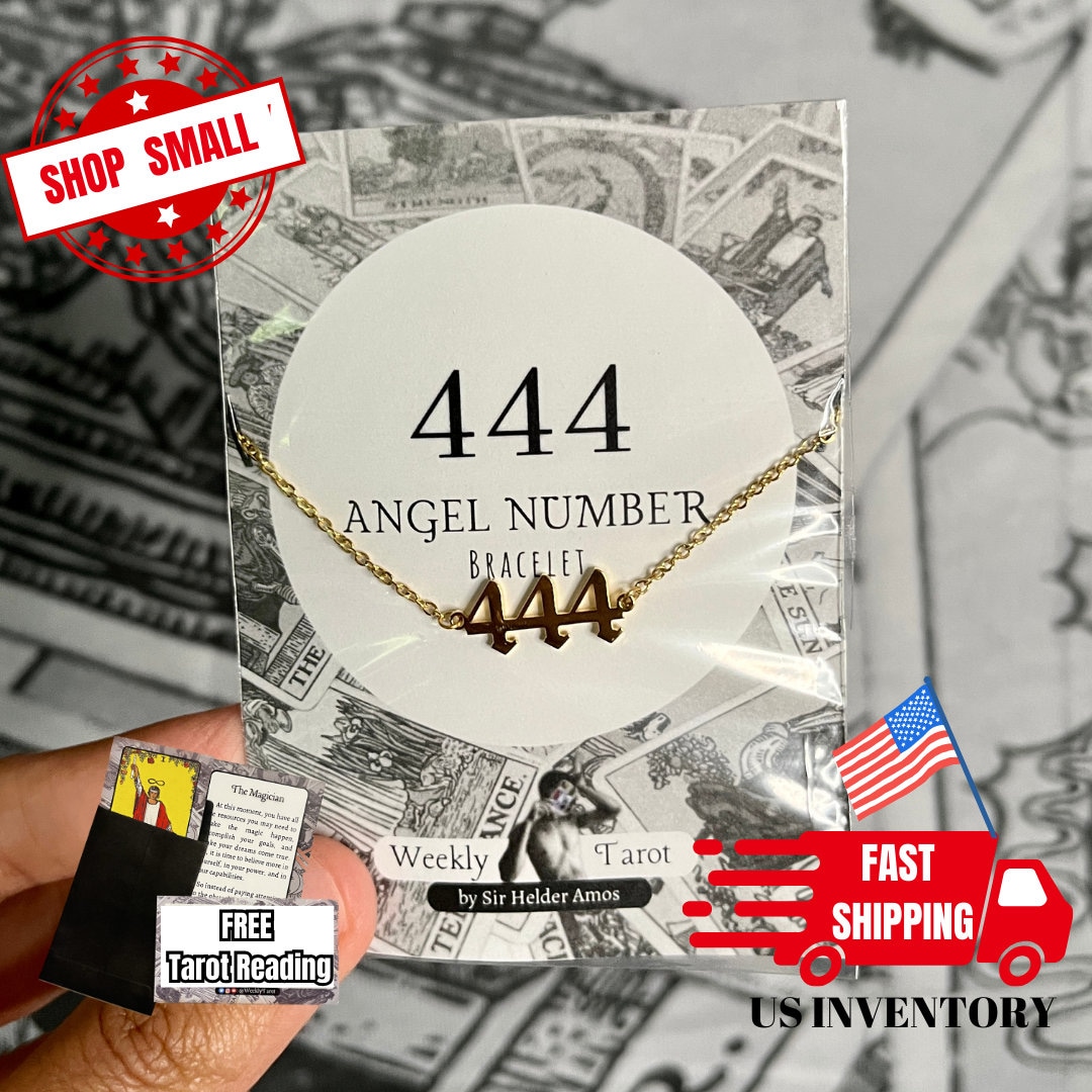 444 Angel Number Bracelet ~ Stainless Steel Amulet for Divine ...