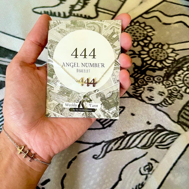 444 Angel Number Bracelet ~ Stainless Steel Amulet for Divine ...