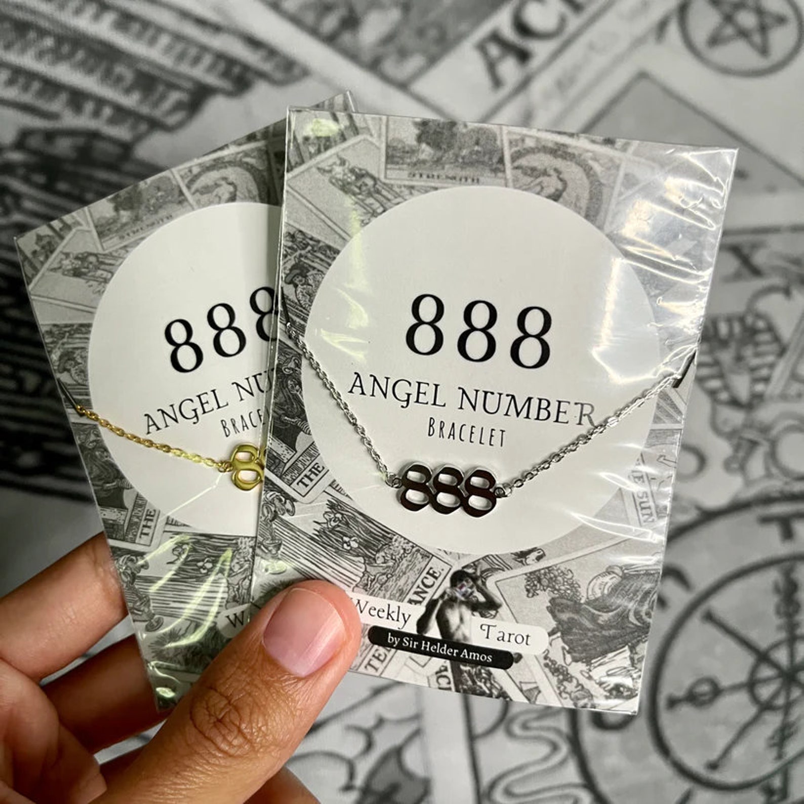 888 Angel Number Bracelet ~ Stainless Steel Amulet for Abundance and ...