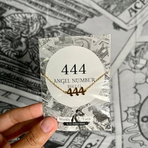 444 Angel Number Bracelet ~ Stainless Steel Amulet for Divine ...