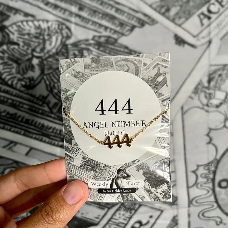 444 Angel Number Bracelet ~ Stainless Steel Amulet for Divine ...
