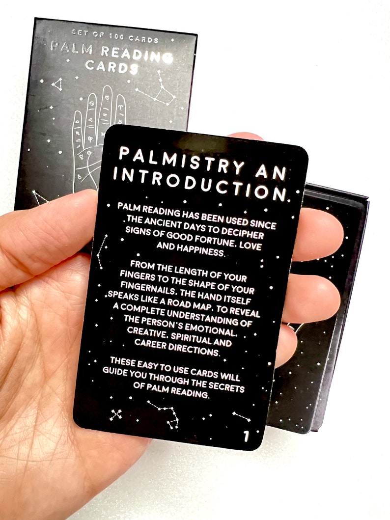 Palm Reading Cards - Learn Palmistry With 100 Cards to Understand the ...