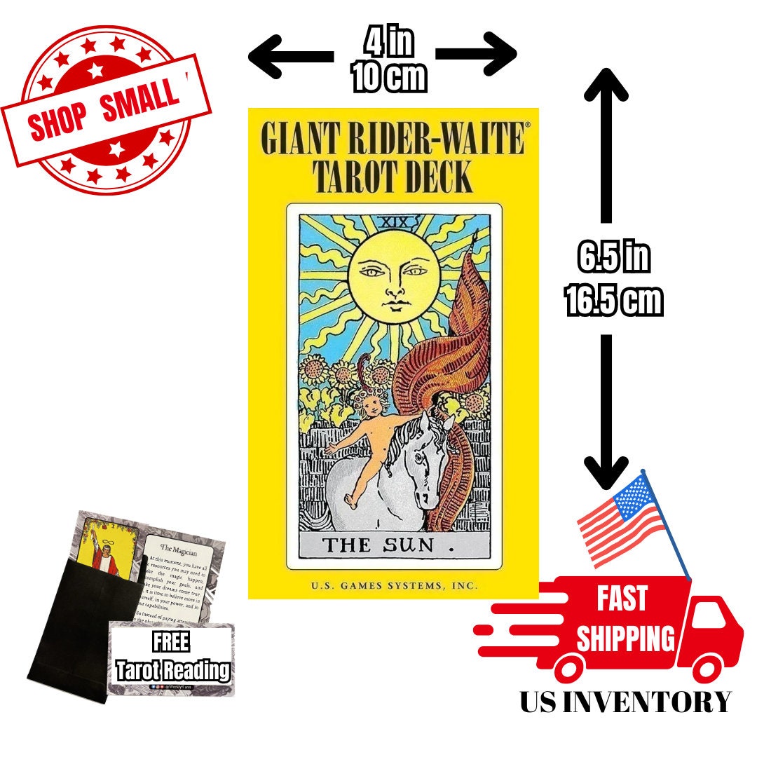 GIANT ~ Rider Waite Tarot Deck With Booklet and Classic Original ...