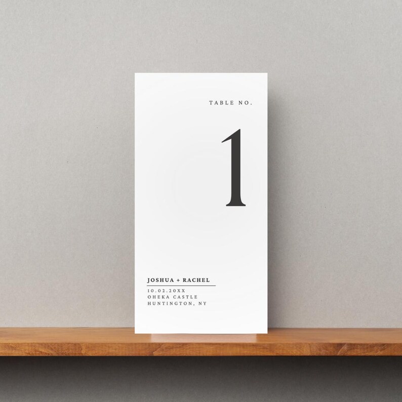 Wedding Trifold Table Numbers Template Cards Tri-fold Table Cards ...