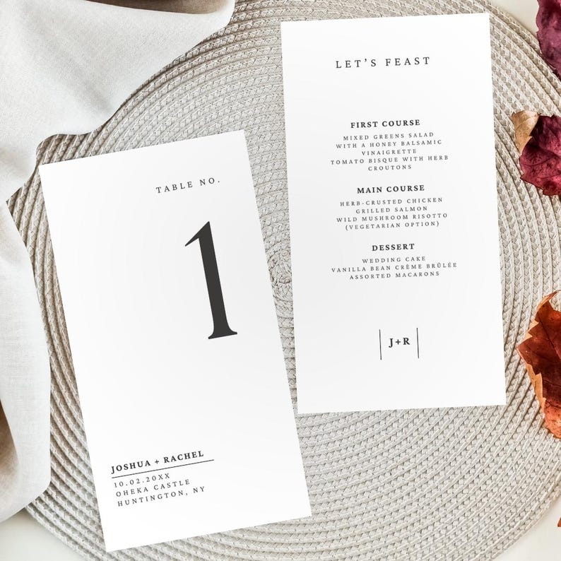 Wedding Trifold Table Numbers Template Cards Tri-fold Table Cards ...