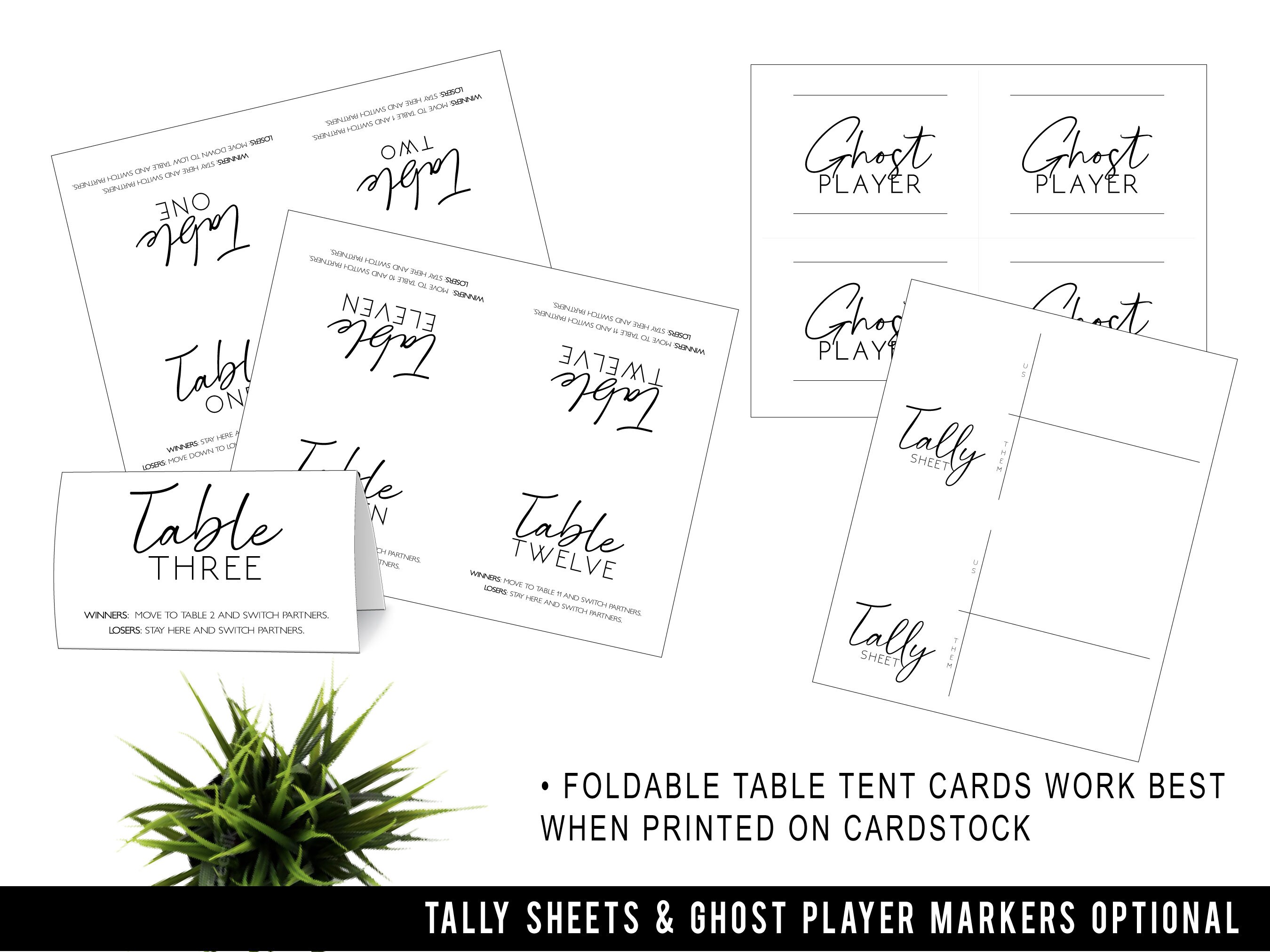 Minimalist Bunco Set - Instant Download - Huge Bundle for A Variety of ...