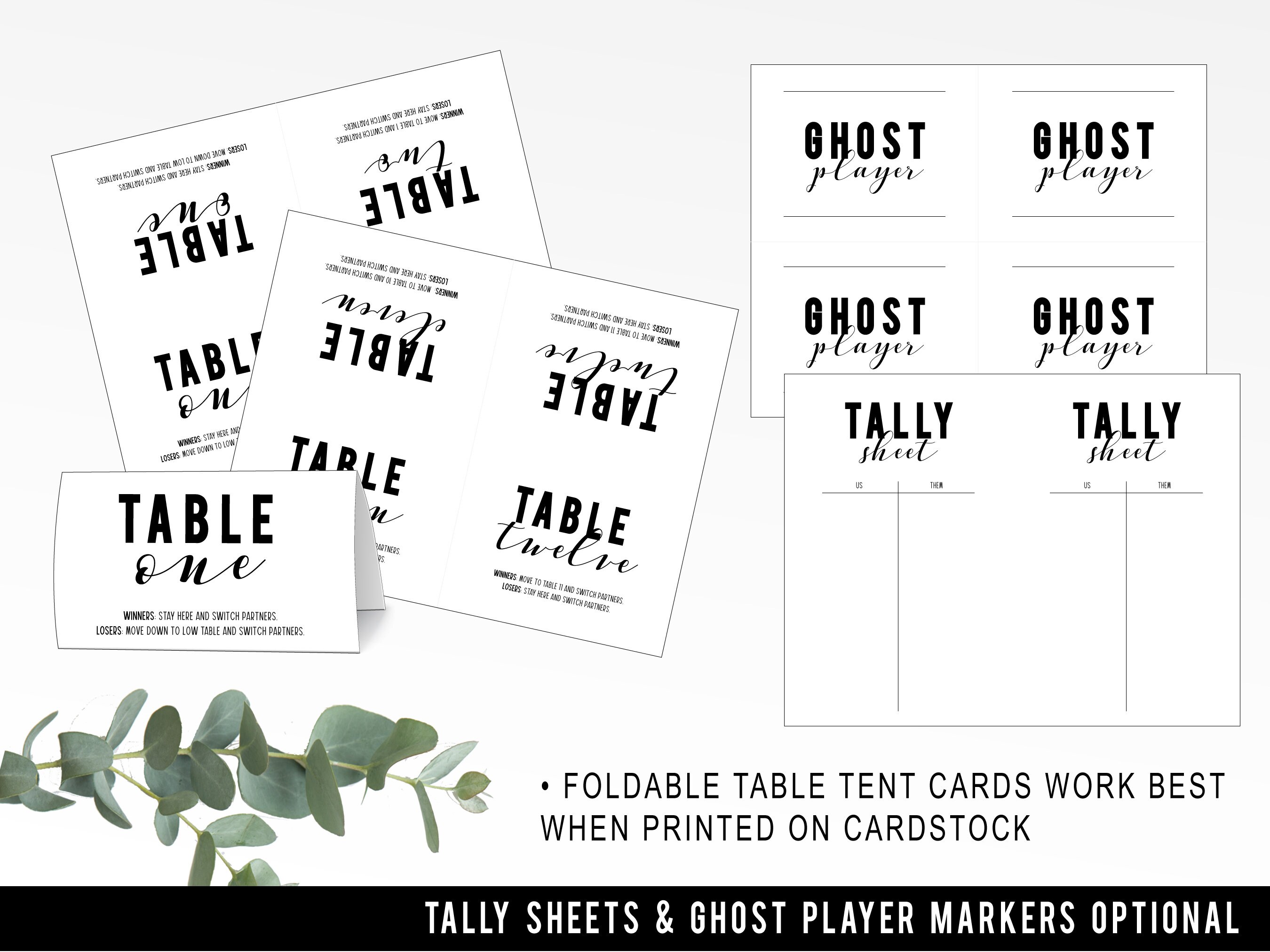 Modern/simple Bunco Set - Instant Download - Huge Bundle for A Variety ...
