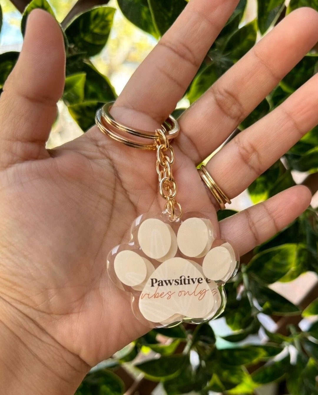 Pawsitive Vibes Only Keychain | Gifts for Dog Mom | Gifts for Her ...