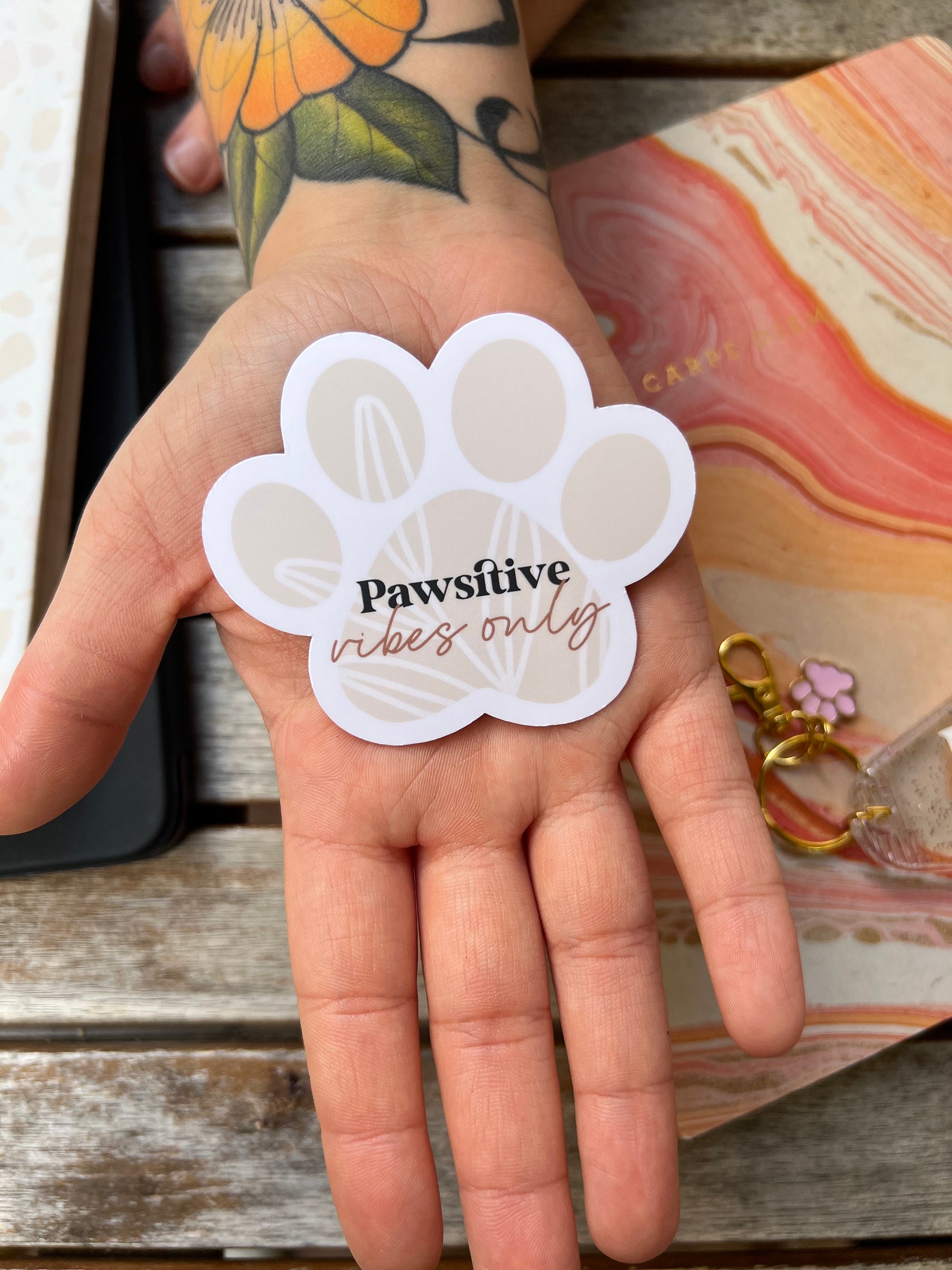 Pawsitive Vibes Only Sticker | Water Resistant Sticker | Gifts for Dog ...