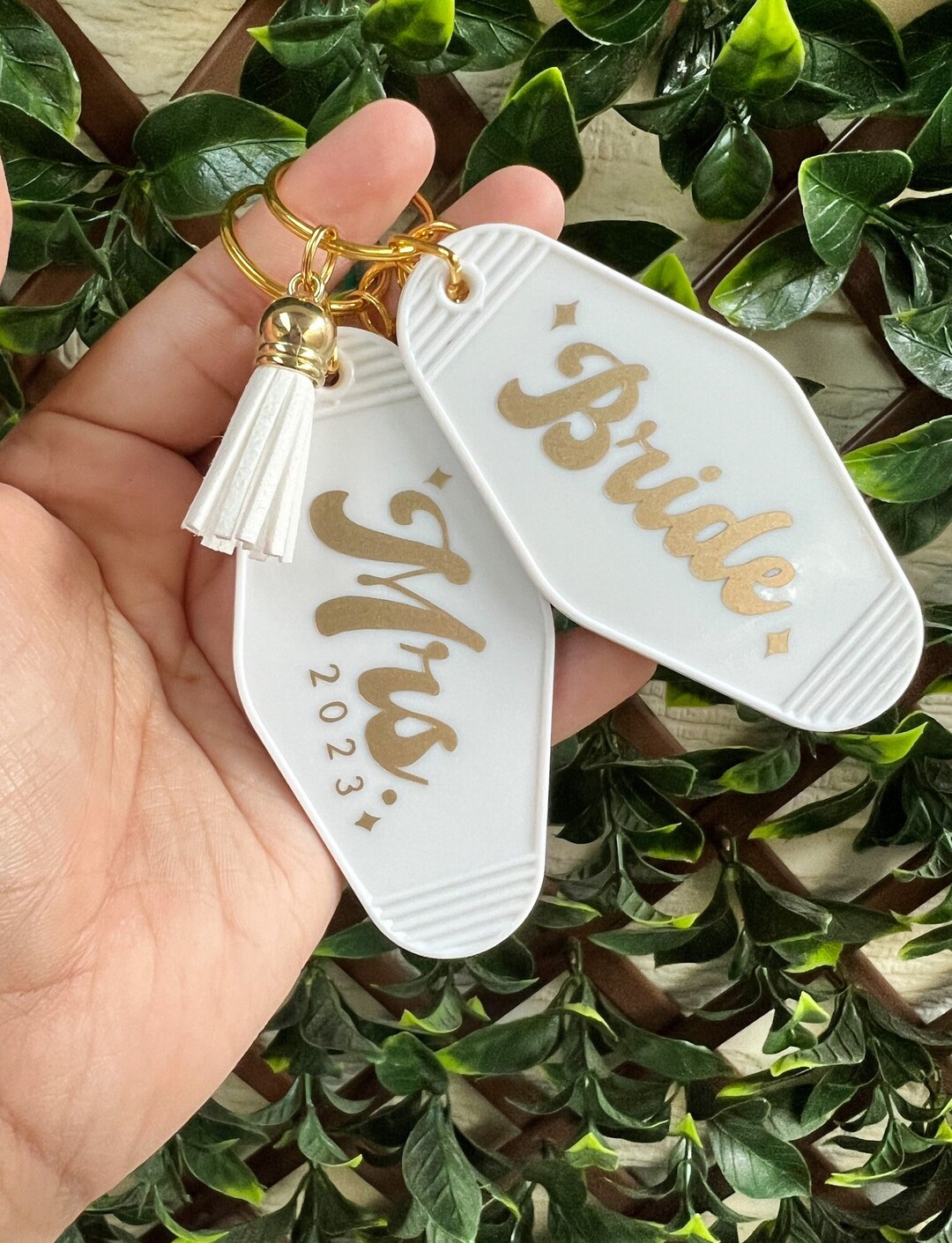 Bride Keychain With White Tassel | Bride to Be | Gifts for Bride ...