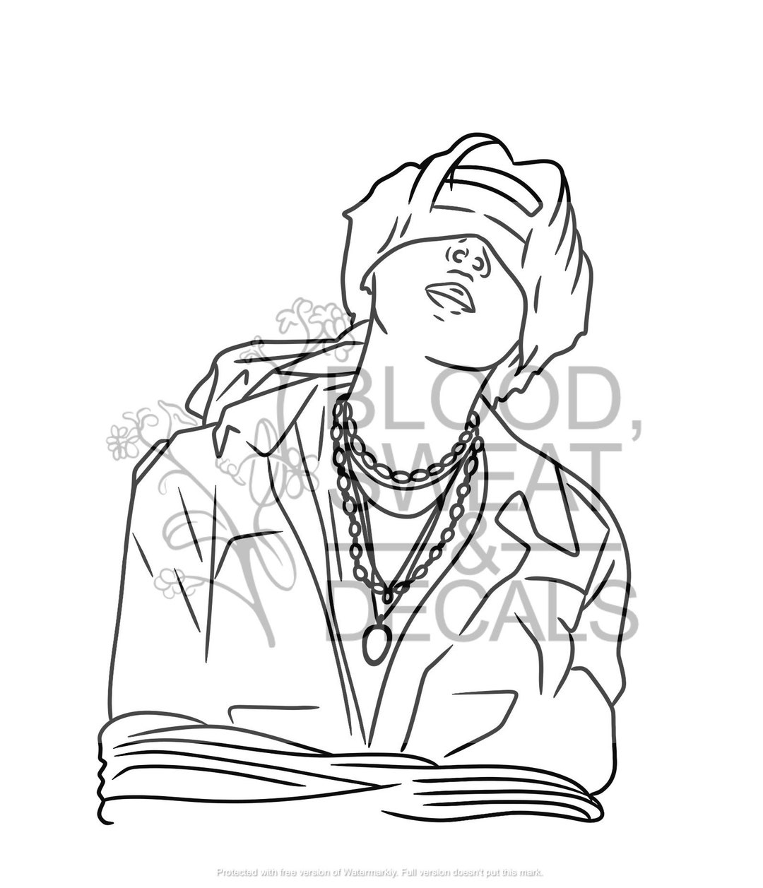 Daechwita Min Yoongi BTS Line Art for Cricut/silhouette Version 2 - Etsy