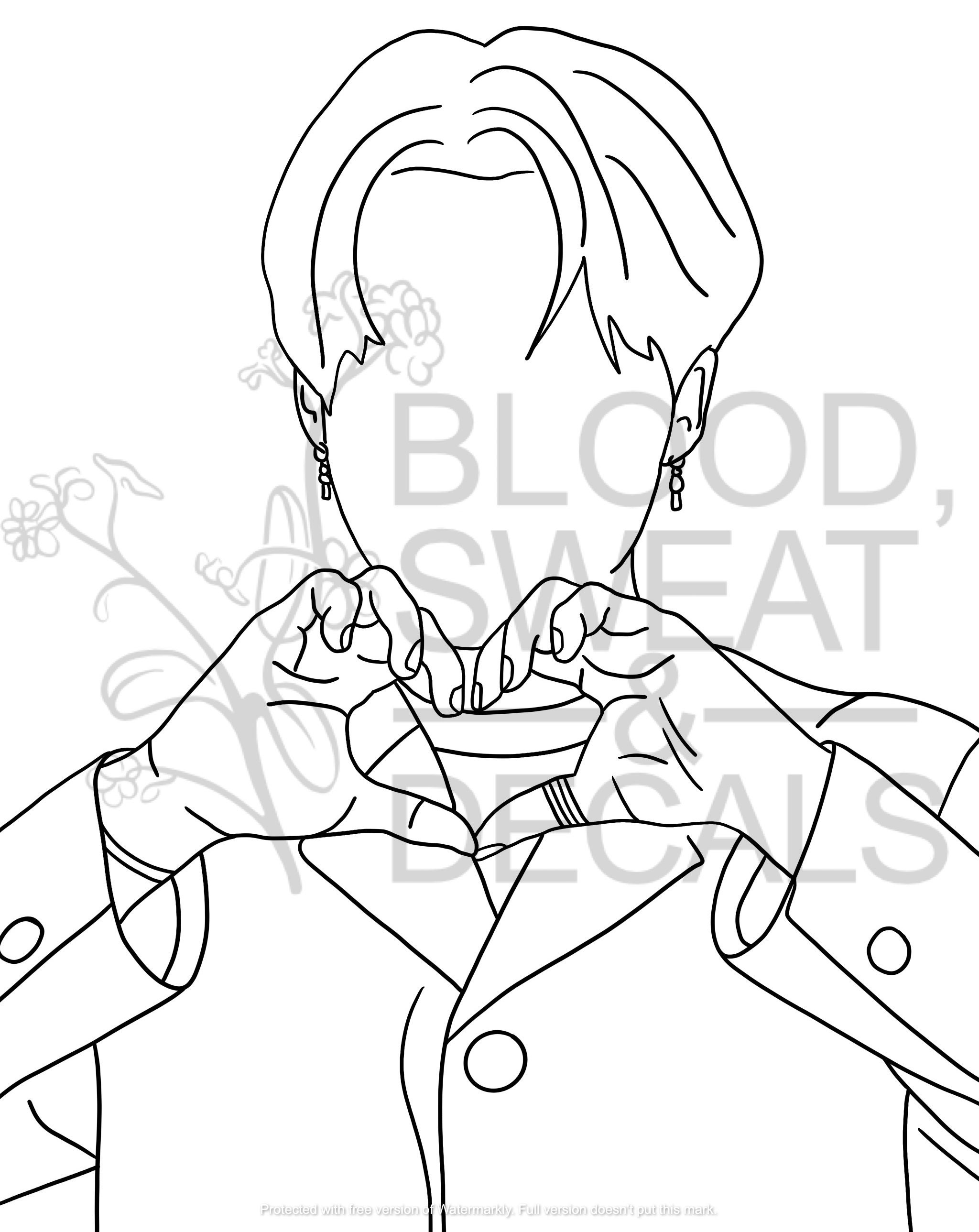 Park Jimin BTS Line Art for Cricut/silhouette - Etsy