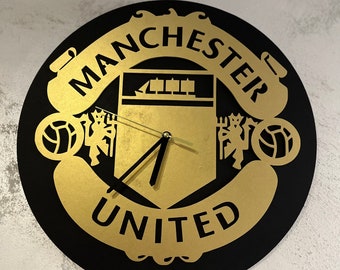 Manchester United Wooden Wall Clock - Etsy