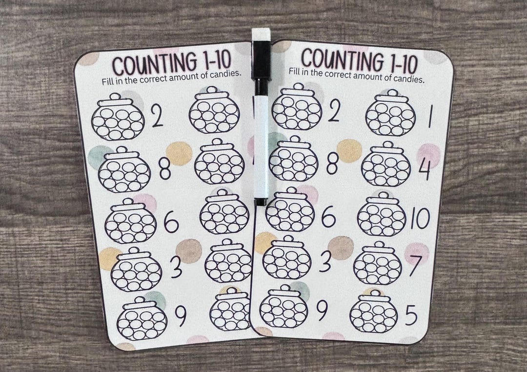 Toddler Learning Activity | Laminated Preschool Worksheets | Busy Book ...