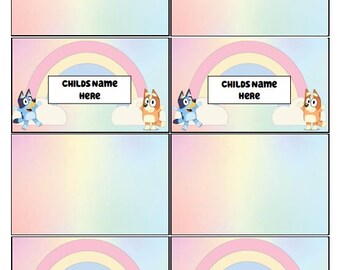 Bluey Name Tents - Etsy UK