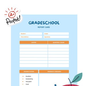 Report Card - Etsy