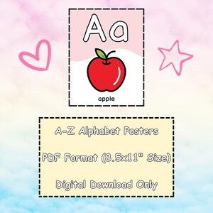 Pastel Classroom Alphabet Posters - Colorful Classroom Decor Set - Etsy