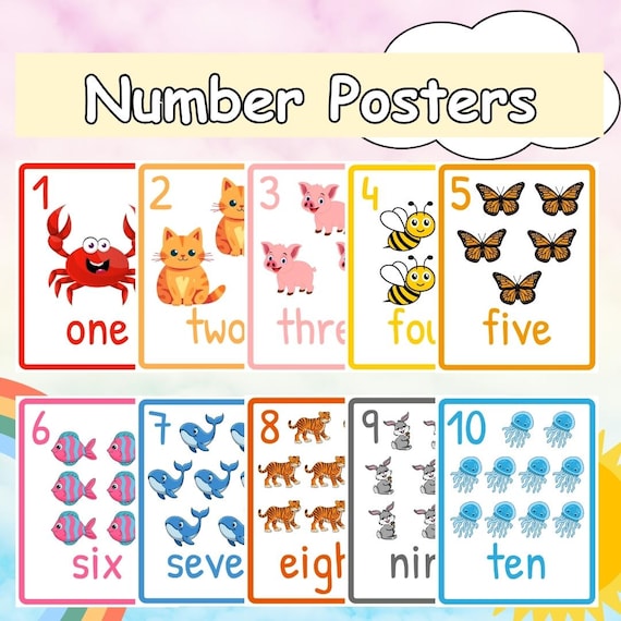 Counting Posters For Toddlers