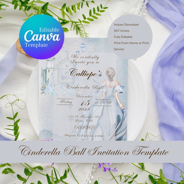 Cinderella Invitation - Etsy