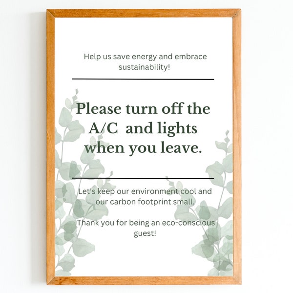 Turn off Ac Sign - Etsy