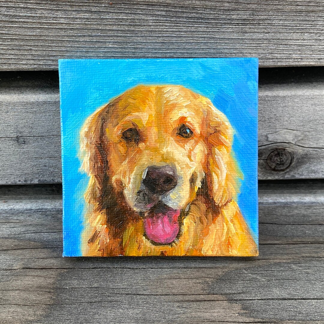 Custom Dog Painting | Hand Painted | Oil Painting From Photo | Mini Pet ...