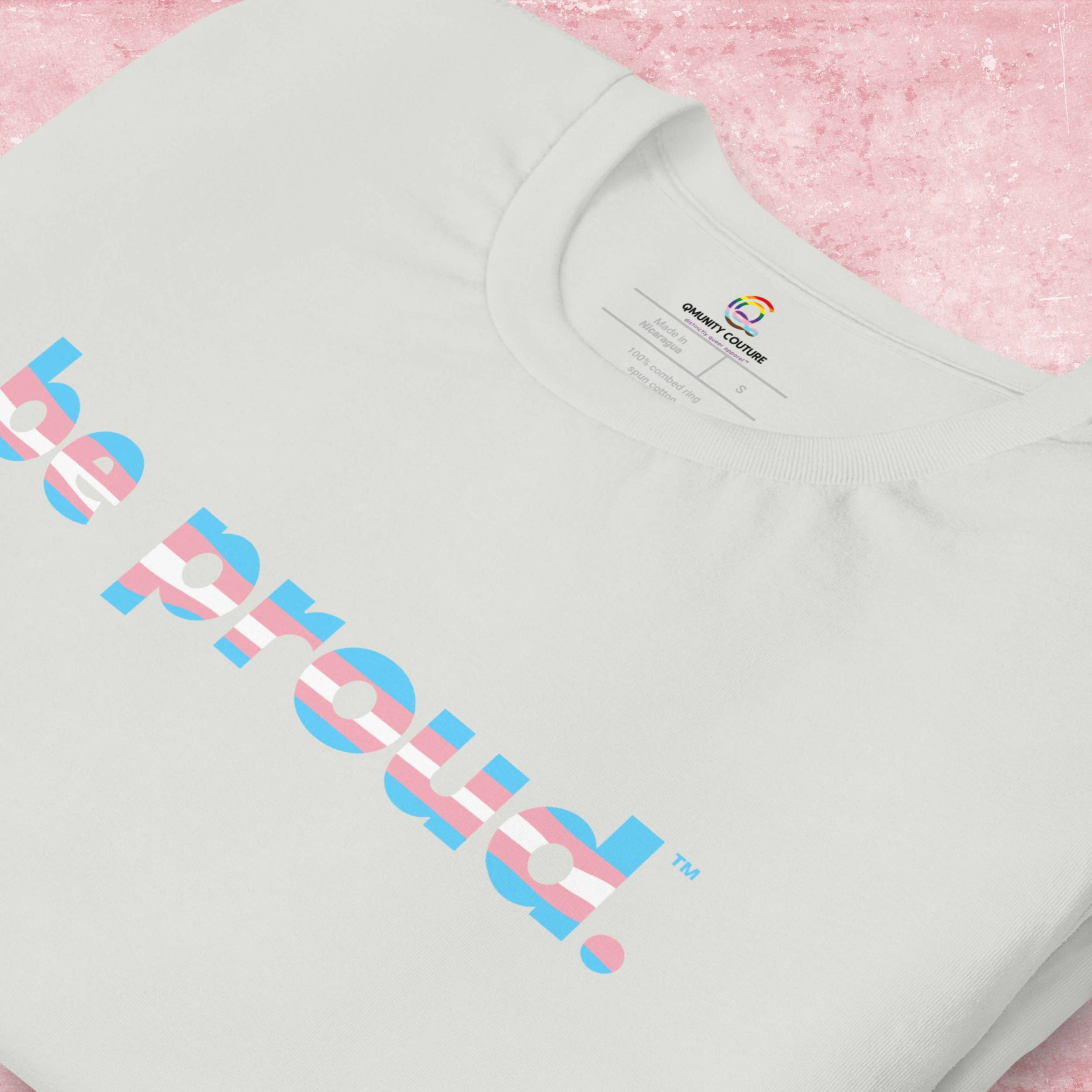 Transgender Striped be Proud Unisex T-shirt Trans Tees LGBTQIA Clothing ...