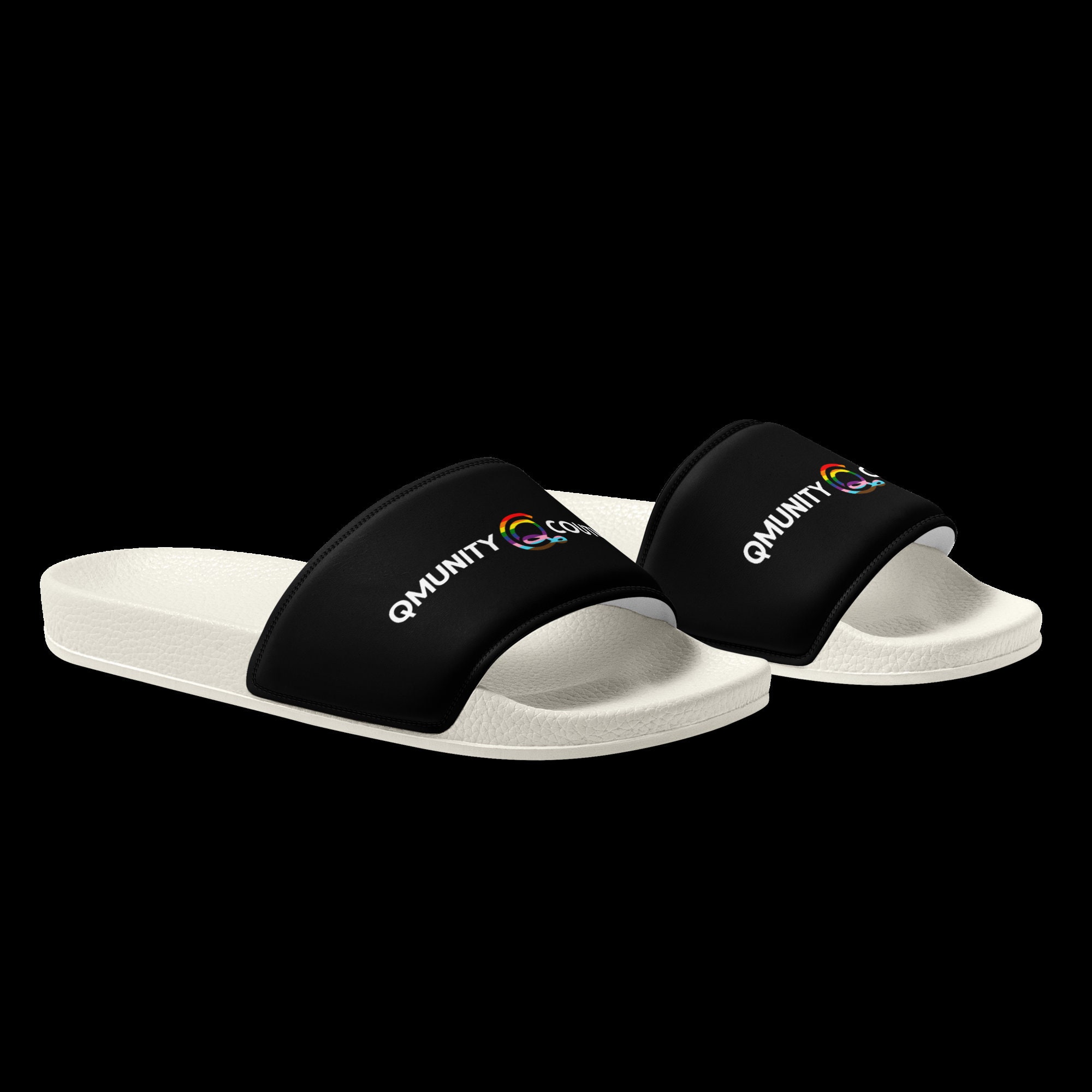 Men's QMUNITY COUTURE Designer Logo Slide Sandals | LGBTQ Pride Slip-on ...