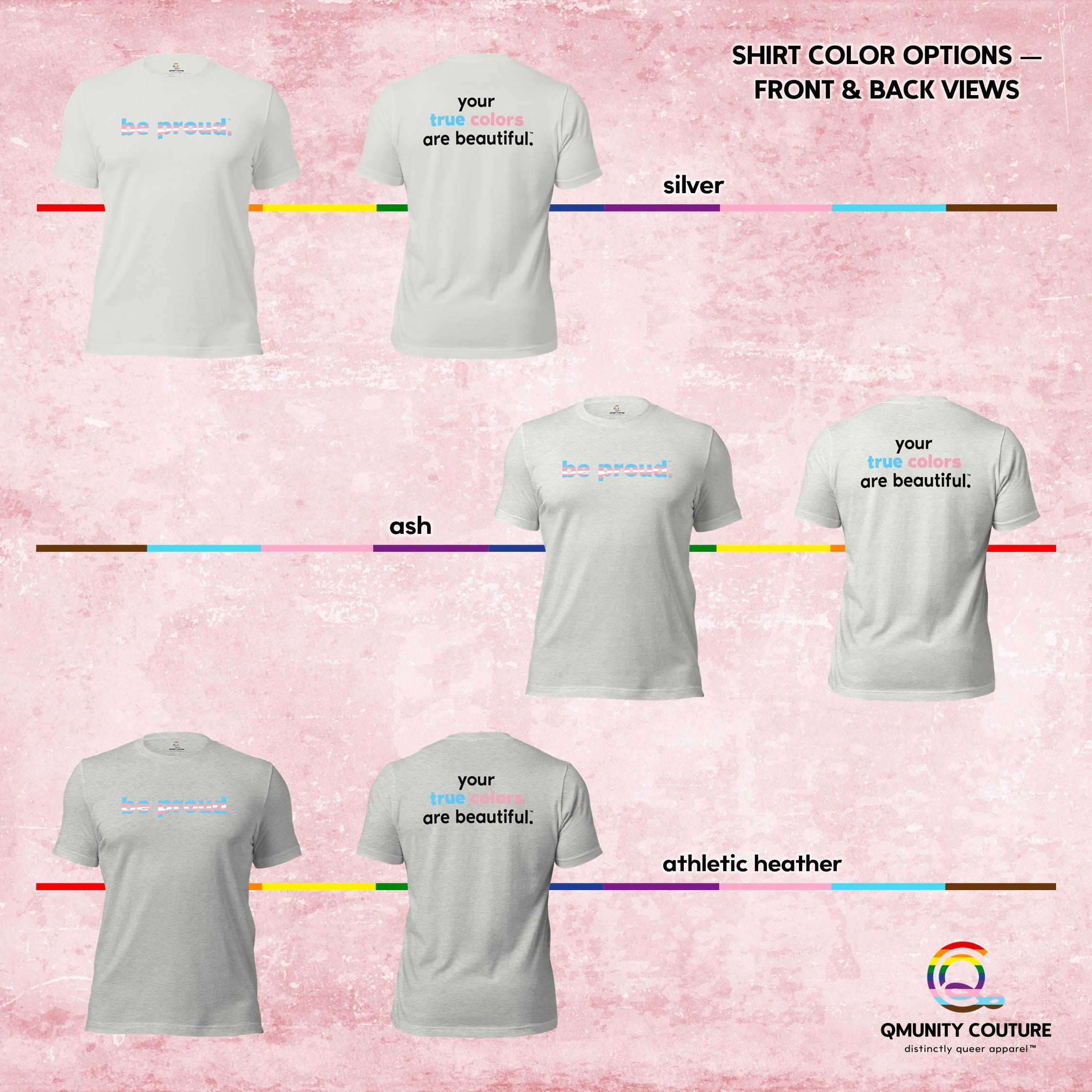 Transgender Striped be Proud Unisex T-shirt Trans Tees LGBTQIA Clothing ...