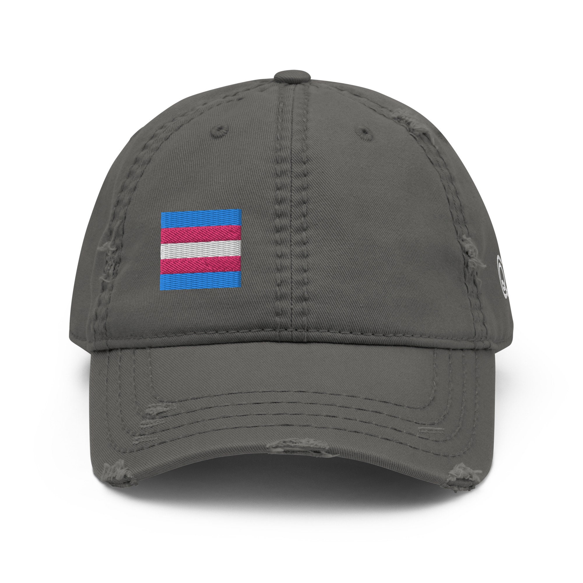 Transgender Pride Flag Embroidered Hat | Trans Pride Distressed Dad Hat ...