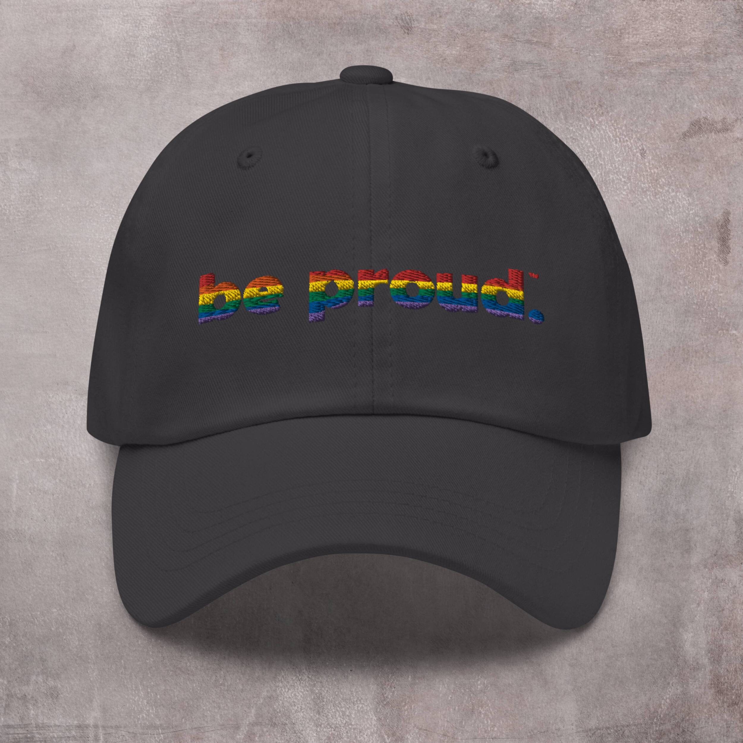 Rainbow Striped be Proud Classic Dad Hat Gay & Lesbian Pride ...