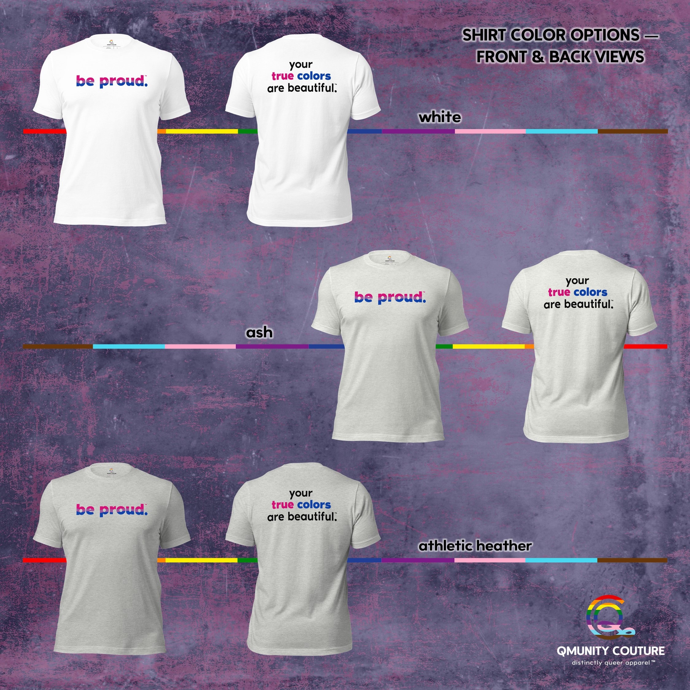 Bisexual Striped be Proud Unisex T-shirt Bisexual Tees LGBTQIA Clothing ...