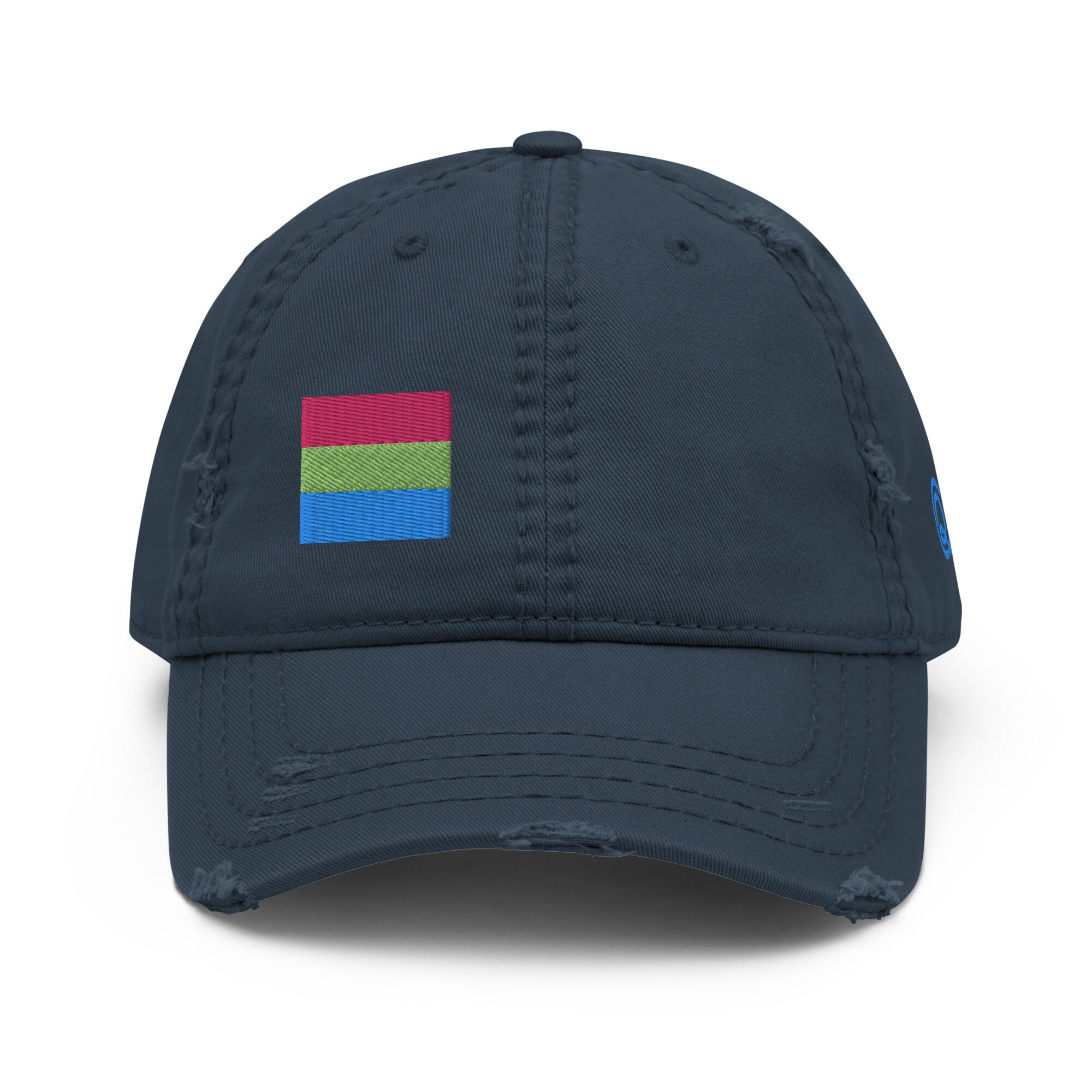 Polysexual Pride Flag Embroidered Hat | Poly Pride Distressed Dad Hat ...