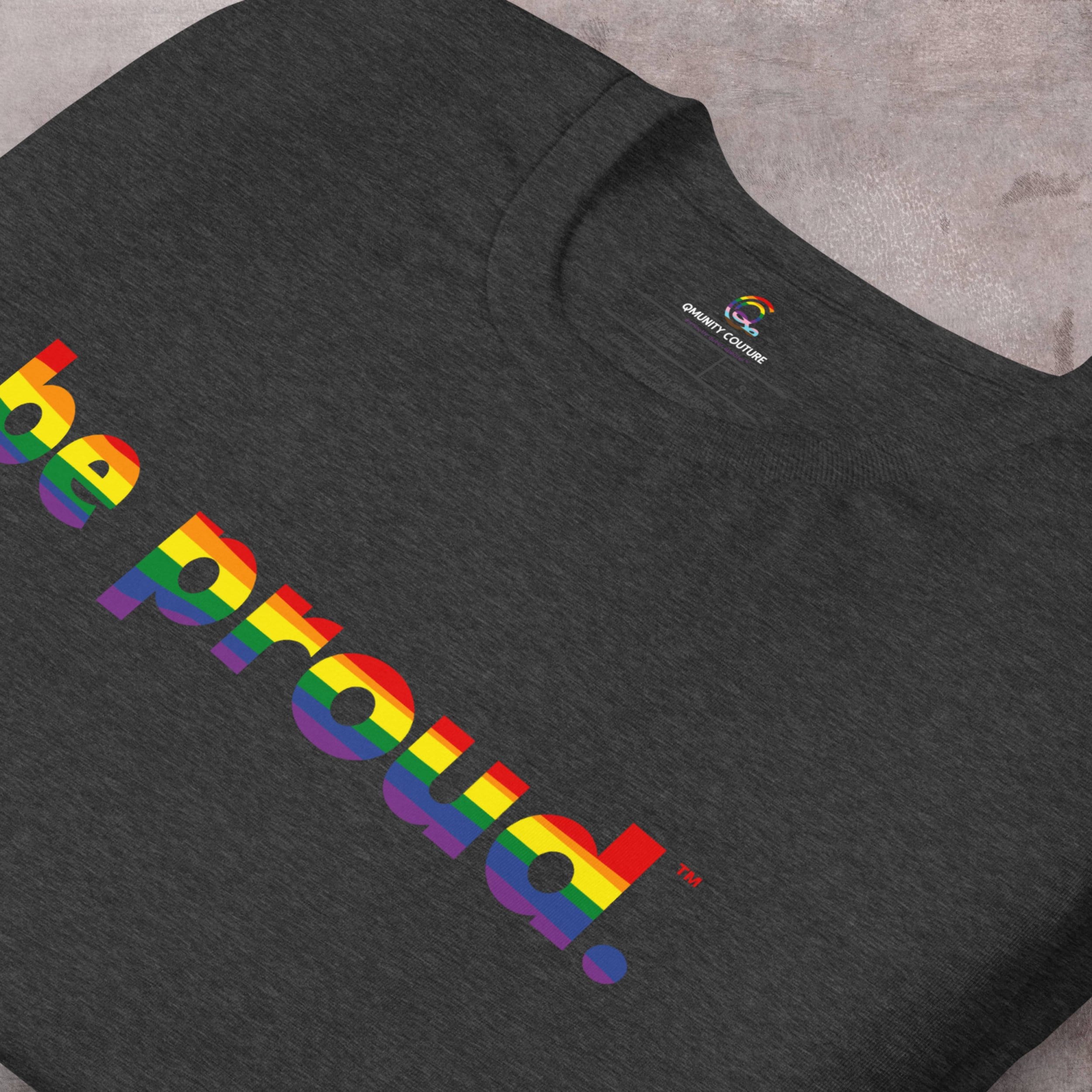 Rainbow Striped "be Proud" Unisex T-shirt | Gay Tees | Pride Month ...