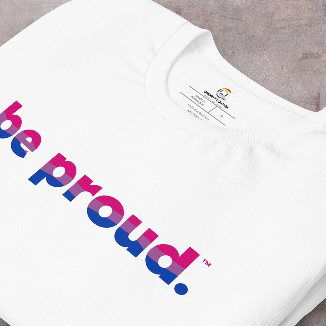 Bisexual Striped "be Proud" Unisex T-shirt | Bisexual Tees | Pride ...