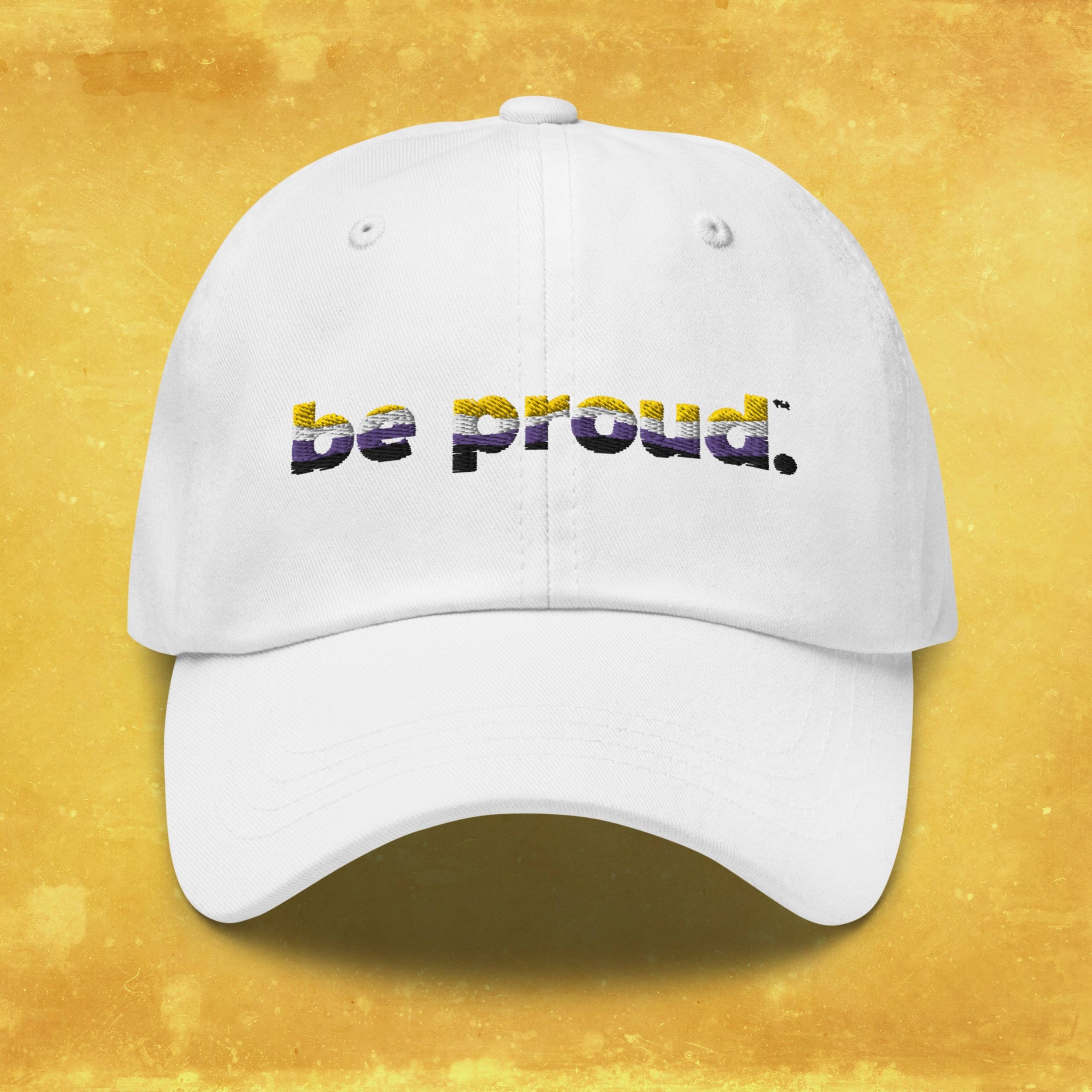 Nonbinary Striped be Proud Classic Dad Hat Enby Pride Embroidered Hat LGBTQ Coming Out Gift ...