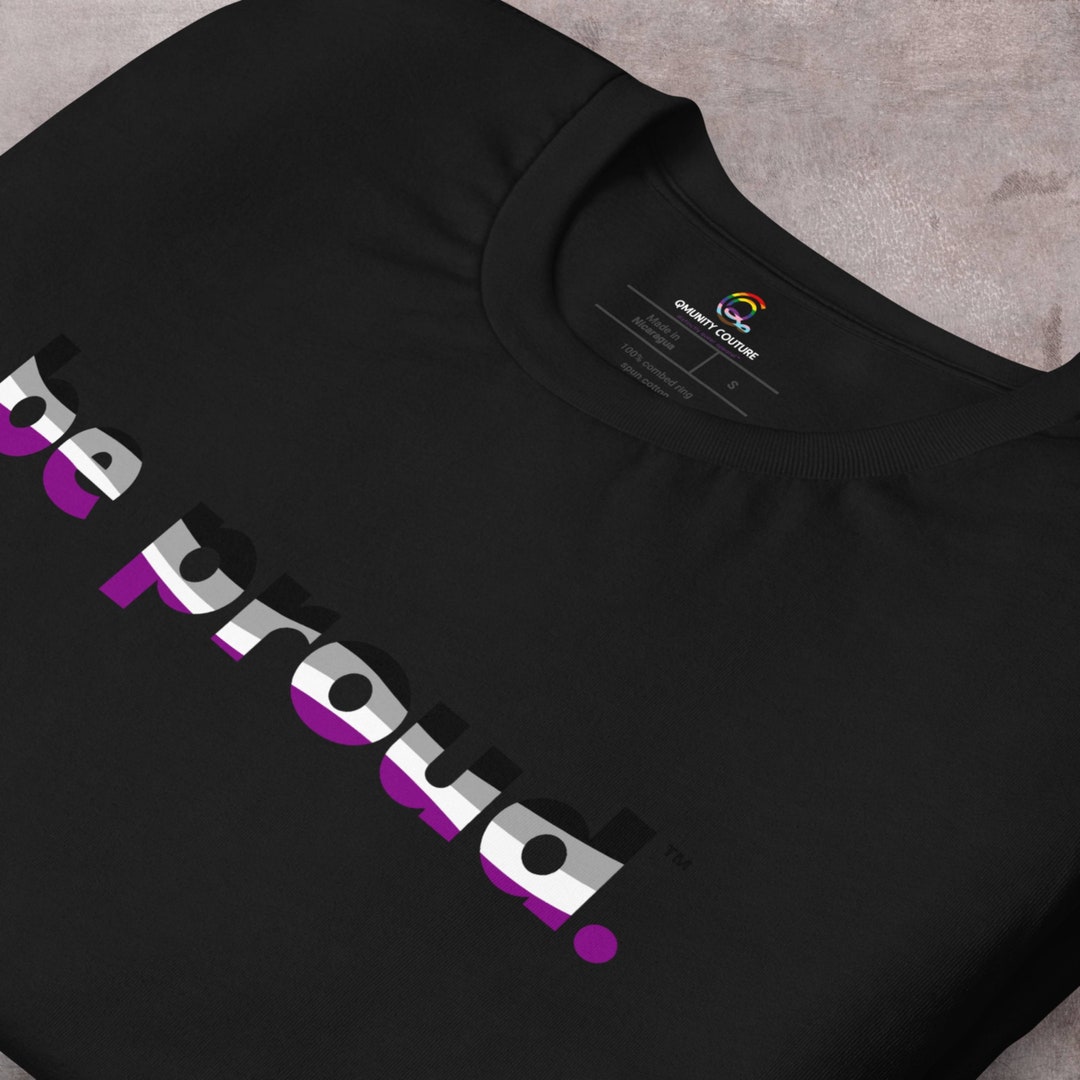 Asexual Striped "be Proud" Unisex T-shirt | Asexual Tees | Pride Month ...