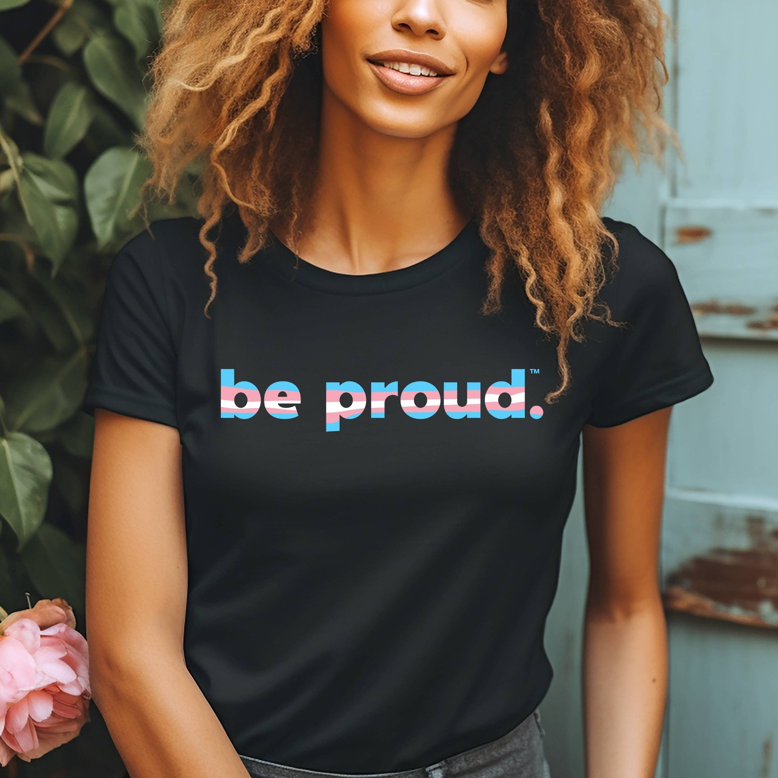 Transgender Striped be Proud Unisex T-shirt Trans Tees LGBTQIA Clothing ...