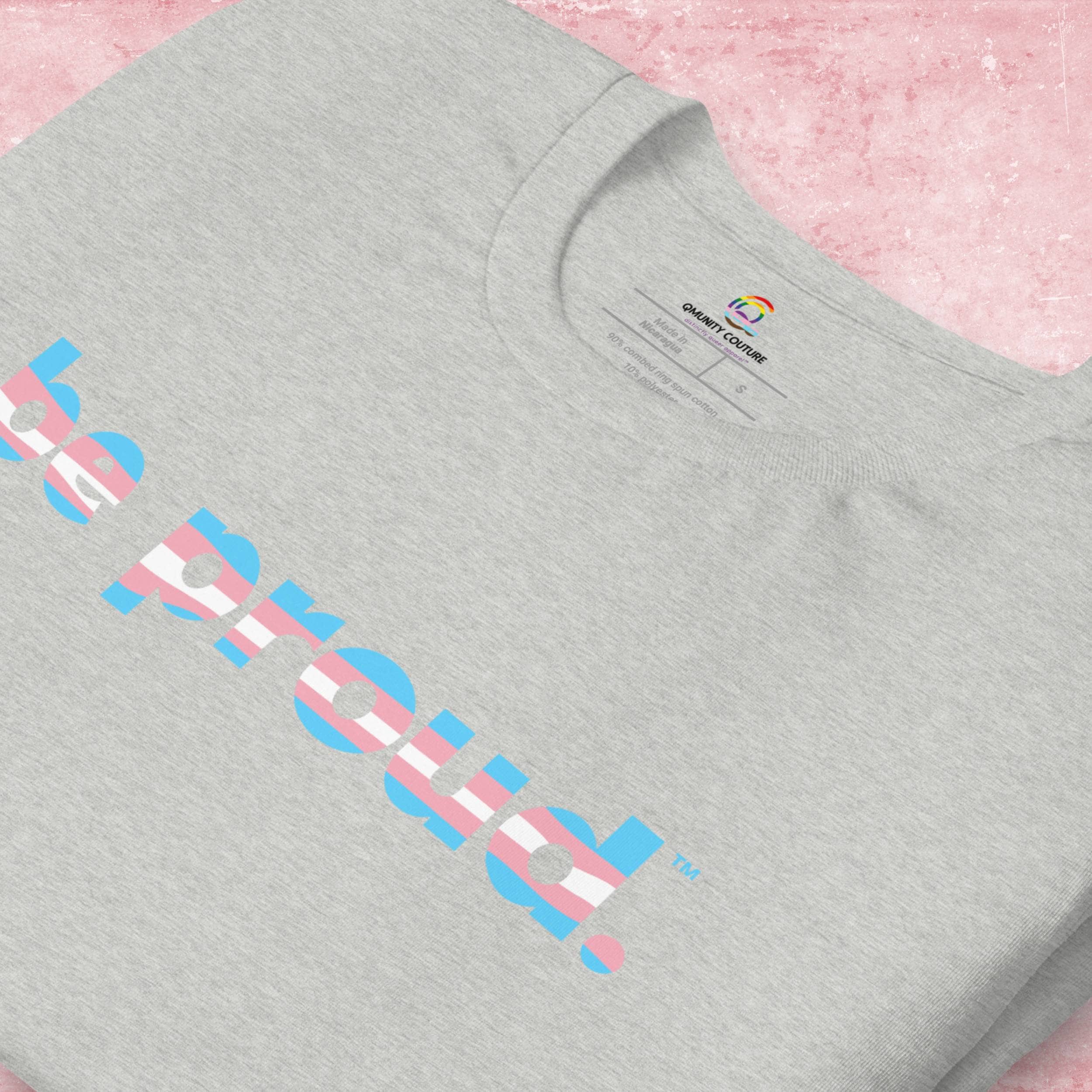 Transgender Striped be Proud Unisex T-shirt Trans Tees LGBTQIA Clothing ...