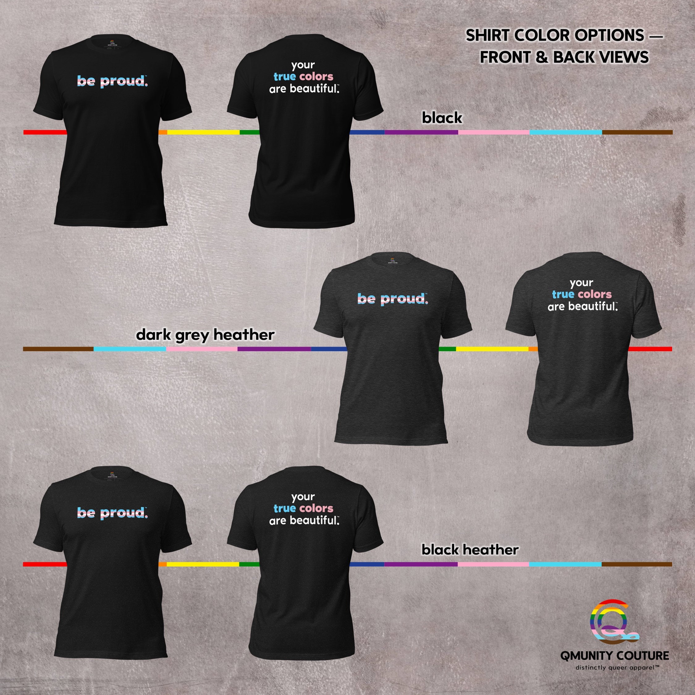 Transgender Striped be Proud Unisex T-shirt Trans Tees LGBTQIA Clothing ...