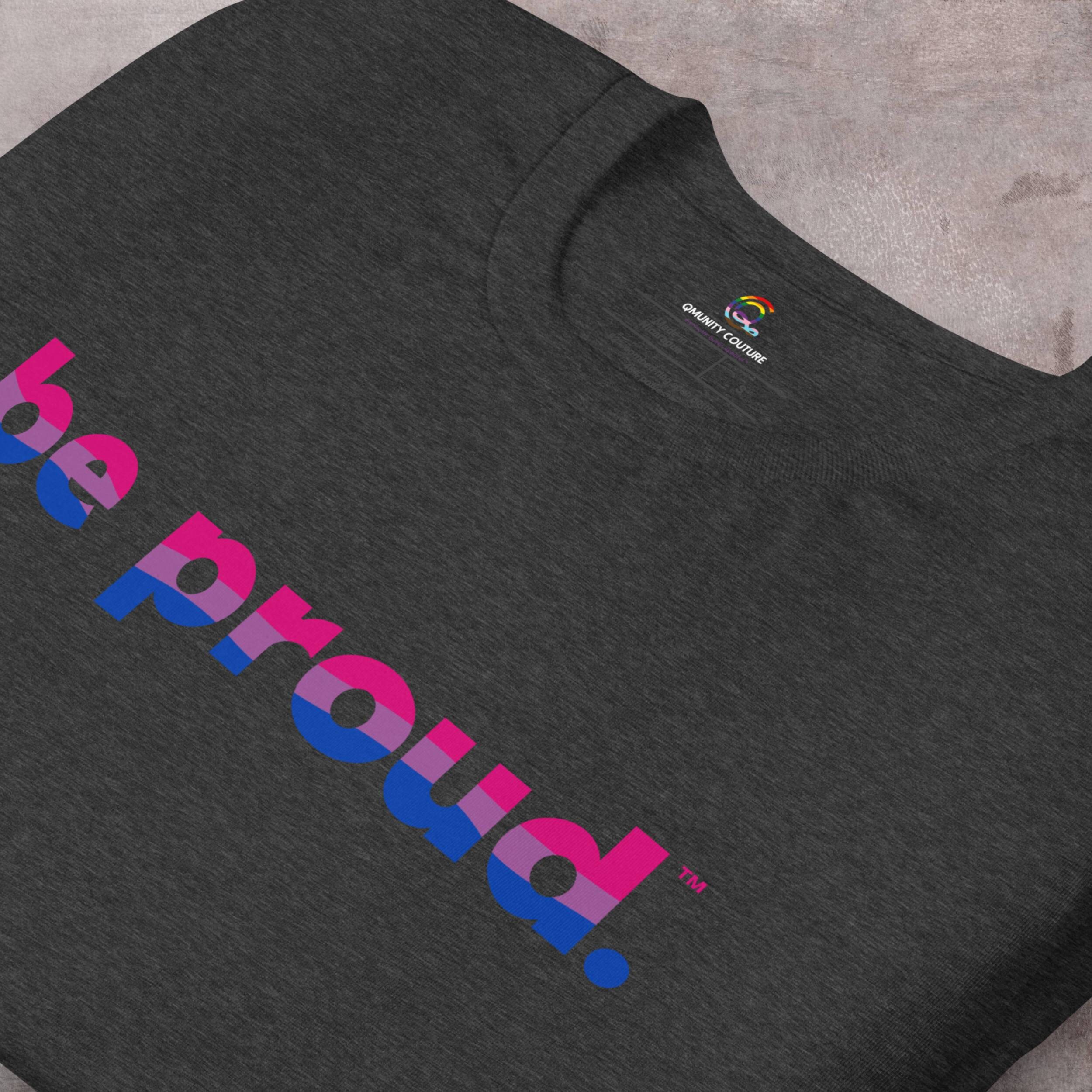 Bisexual Striped be Proud Unisex T-shirt Bisexual Tees LGBTQIA Clothing ...