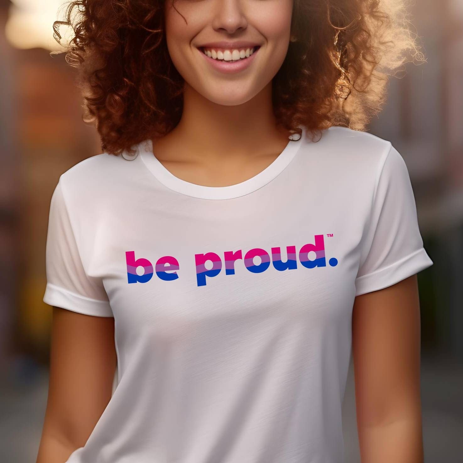 Bisexual Striped be Proud Unisex T-shirt Bisexual Tees LGBTQIA Clothing ...