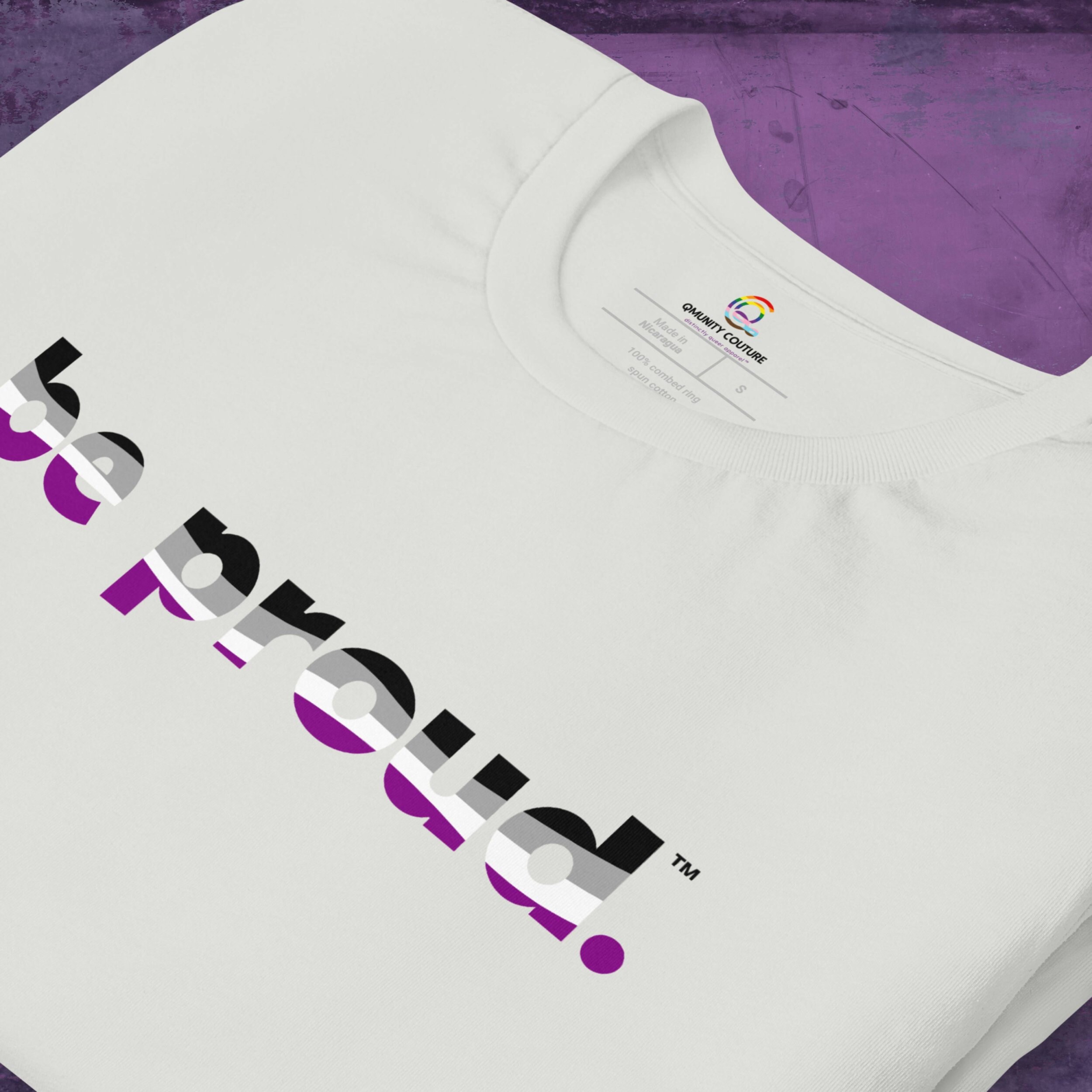 Asexual Striped be Proud Unisex T-shirt Asexual Tees LGBTQIA Clothing ...