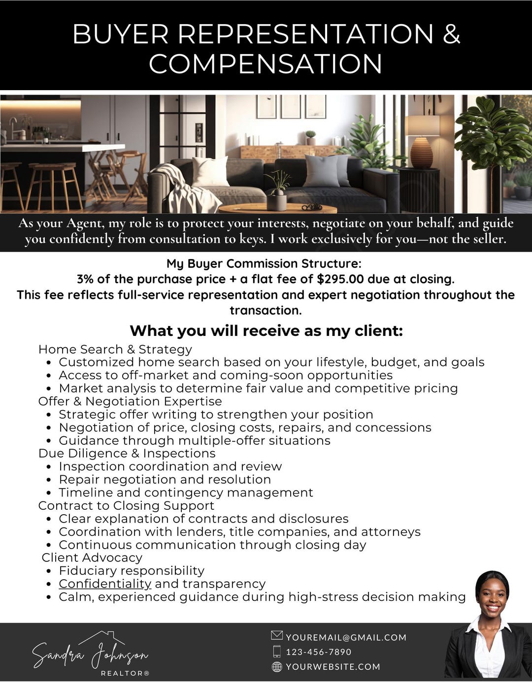Buyer Representation & Compensation Form-commission Structure, Real ...